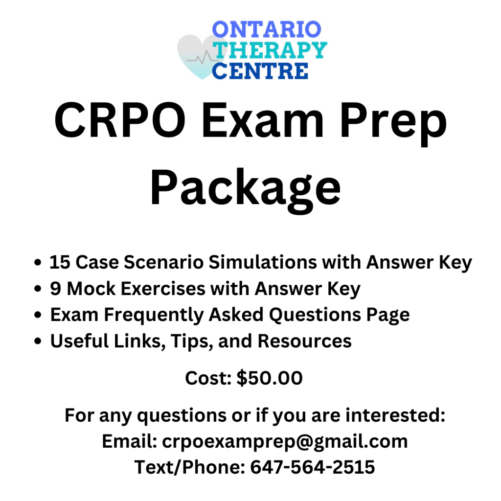 CRPO Exam – Ontario Therapy Centre